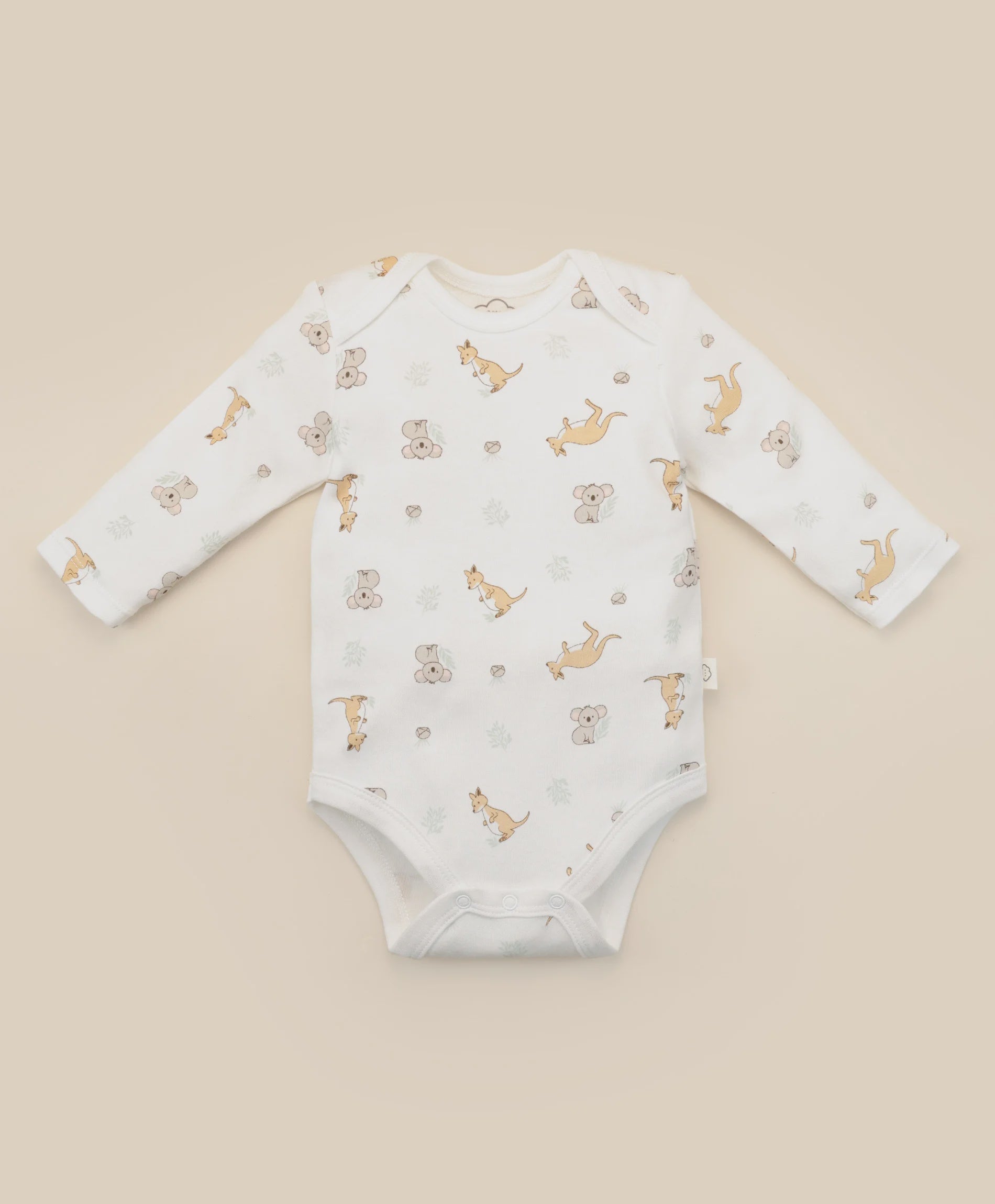 Bodysuit L/S Kangaroo & koala – Swannies Clothing Co
